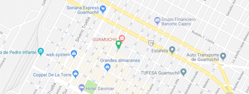 Mapa De Guamuchil Sinaloa El Fuerte, Sinaloa
